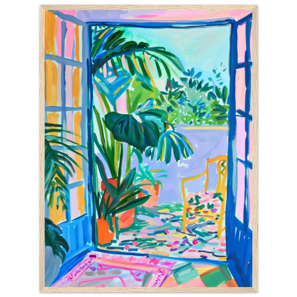Matisse Open Window Art Print Matisse Inspired Wall Art Neon Print ...