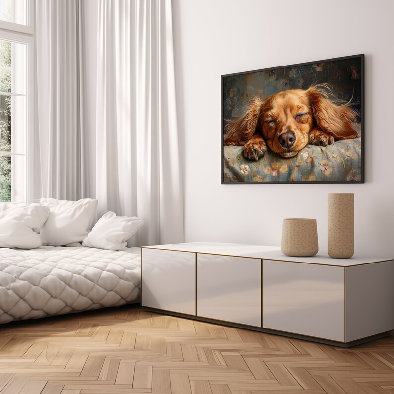 Affiche de teckel affiches de chien art mural de chambre à coucher ...