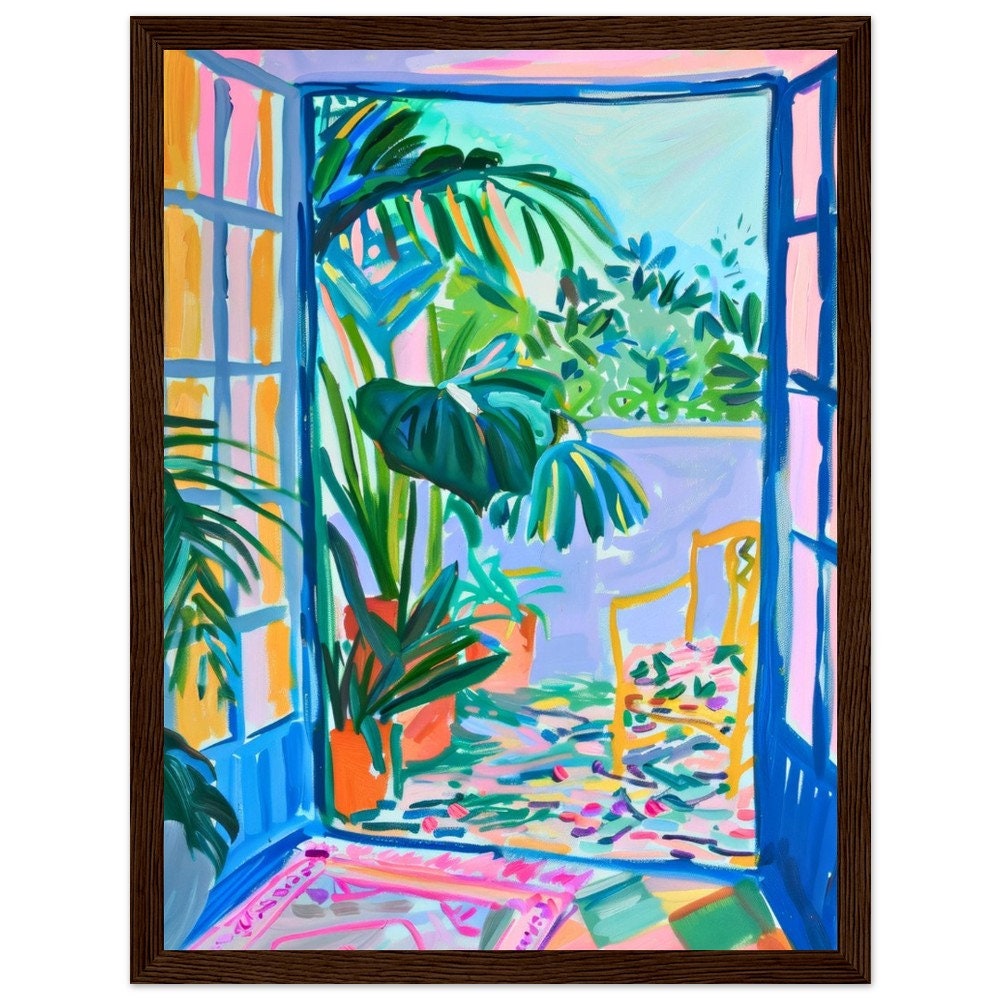 Matisse Open Window Art Print Matisse Inspired Wall Art Neon Print ...