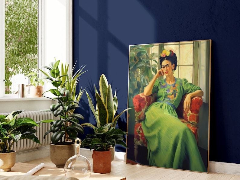 Frida Kahlo Poster Frida Kahlo Art Print Frida Kahlo Portrait Gift for ...