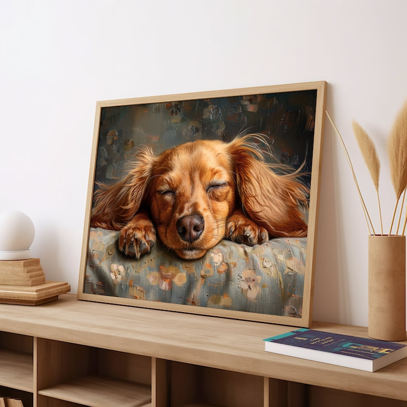 Affiche de teckel affiches de chien art mural de chambre à coucher ...