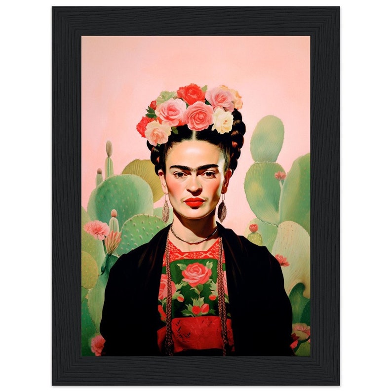Frida Kahlo Poster Frida Kahlo Art Print Pink Frida Wall Art Feminist ...