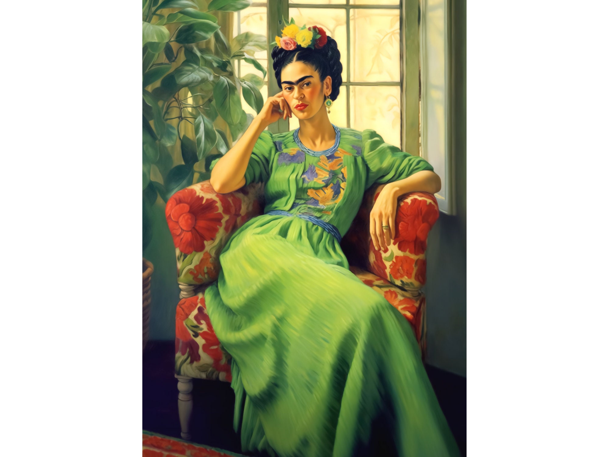 Frida Kahlo Poster Frida Kahlo Art Print Frida Kahlo Portrait Gift for ...