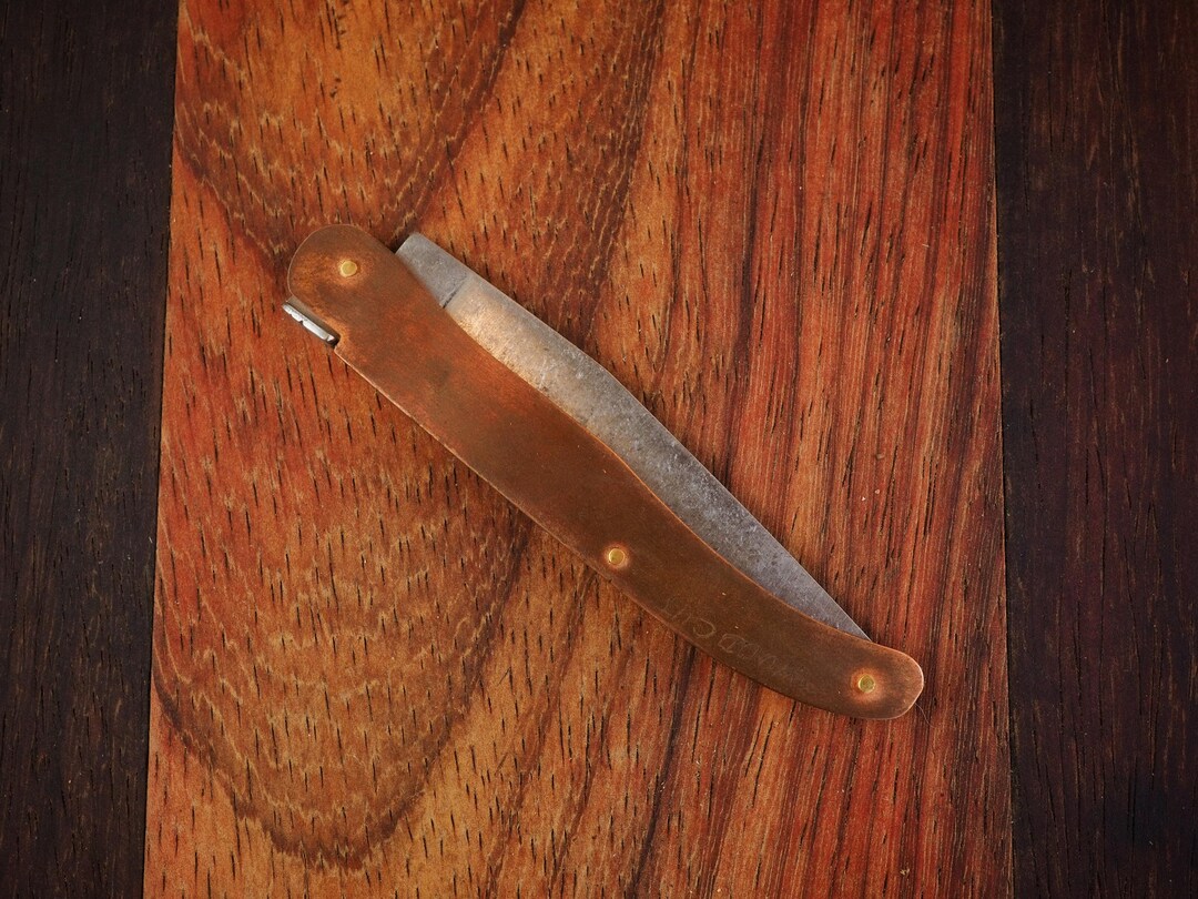 Coltello Laguiole extrapiatto in rame, con chiusura a molla - Etsy Italia
