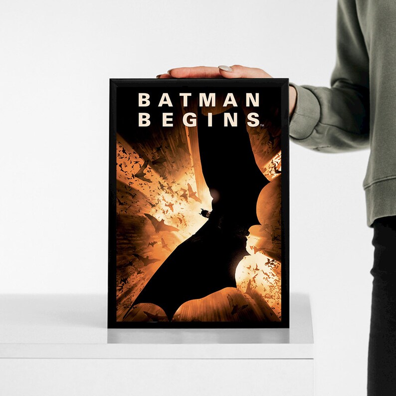 Batman Begins Movie Poster Poster Gift Silk Fabric - Etsy