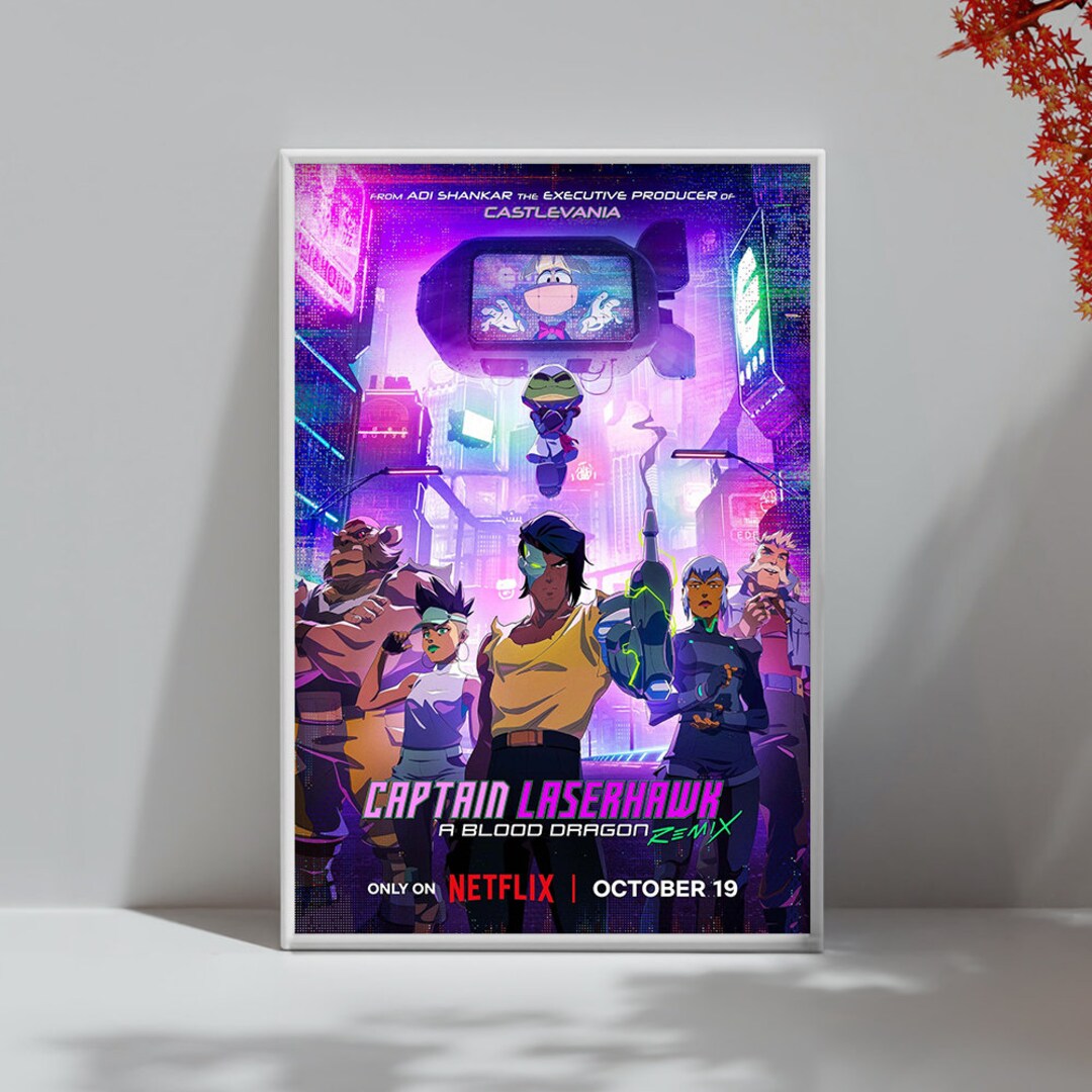 Captain Laserhawk A Blood Dragon Remix Movie Poster Poster - Etsy.de
