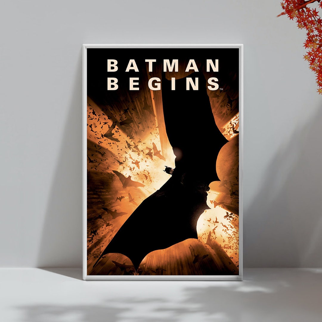 Batman Begins Movie Poster Poster Gift Silk Fabric - Etsy