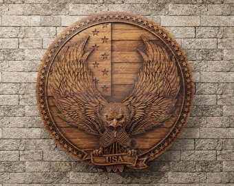 Patriotic Military Tribute STL File for CNC Wood Carving - Etsy