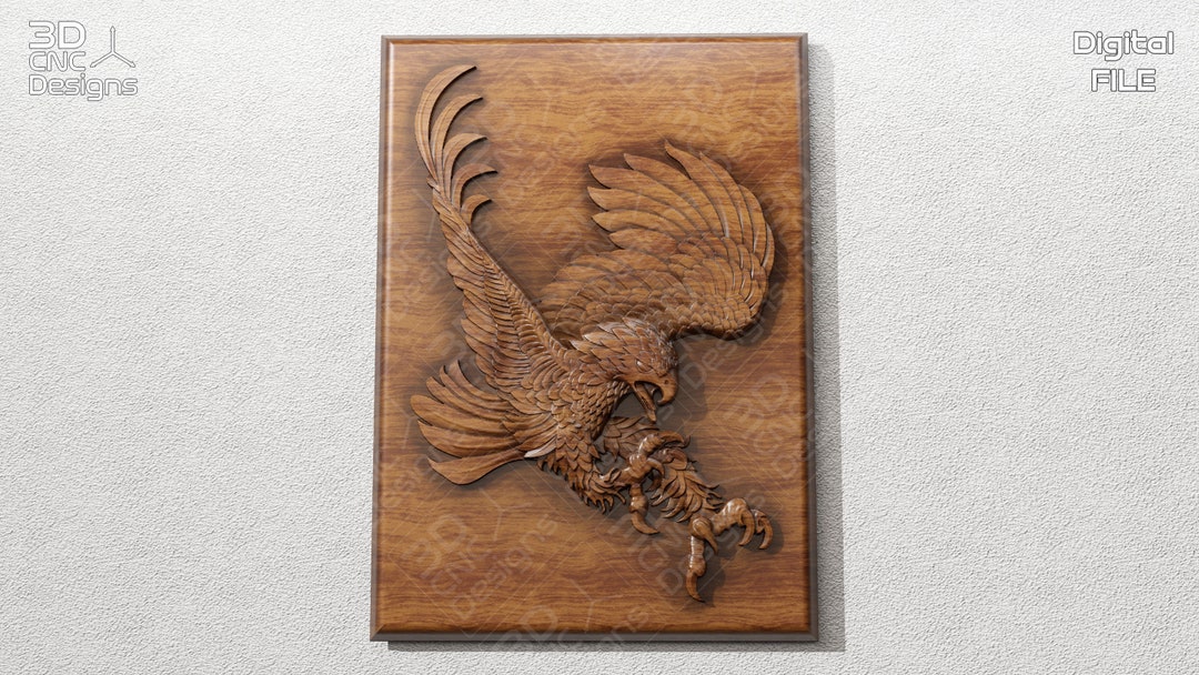 Eagle - STL File for CNC Wood Carving - Etsy