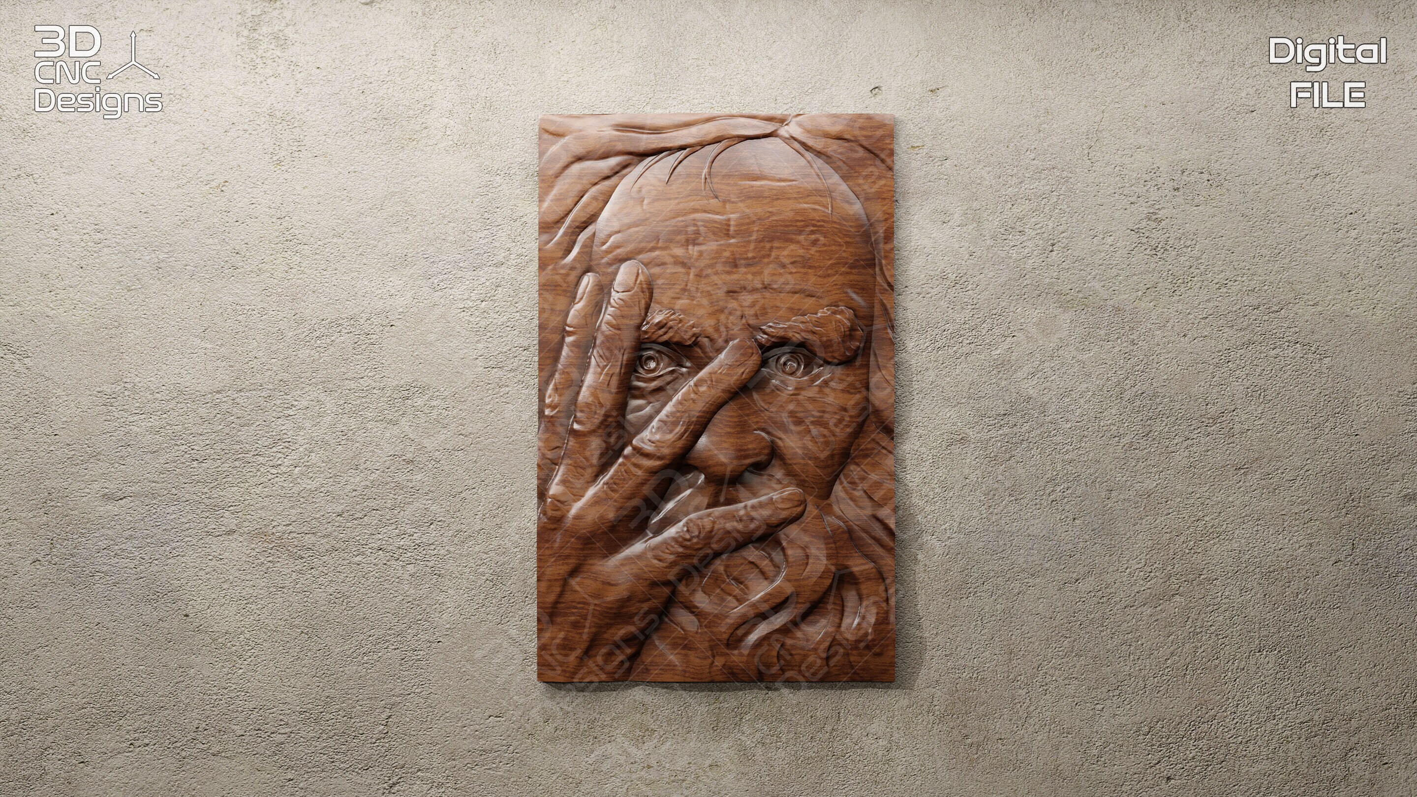 Old Man - STL File for CNC Wood Carving - Etsy