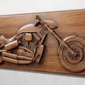 Motorcycle - STL File for CNC Wood Carving - Etsy