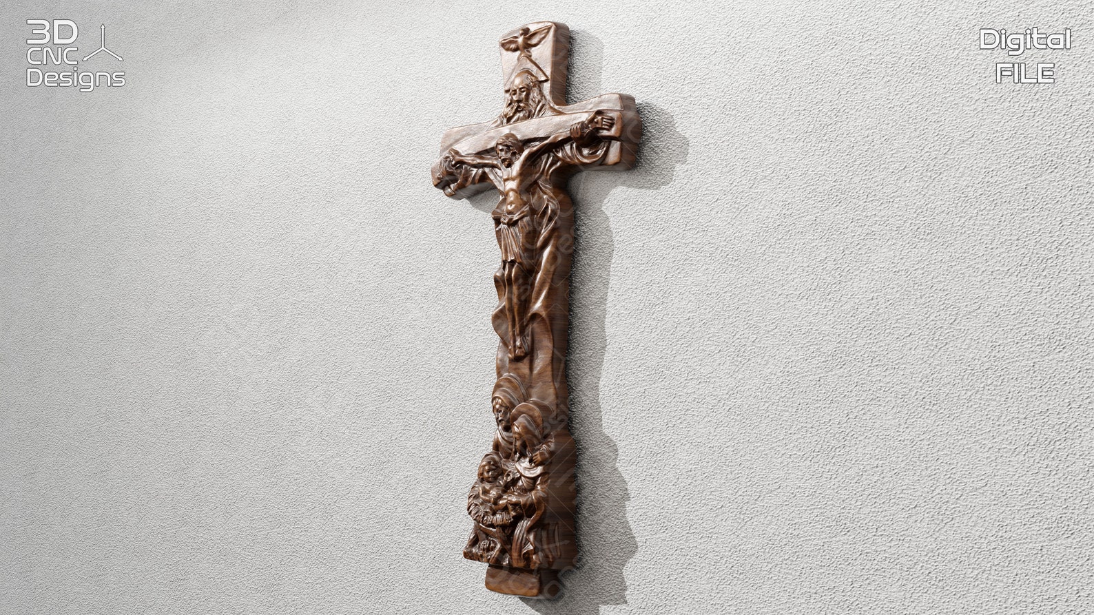 Jesus Cross V2 - STL File for CNC Wood Carving - Etsy