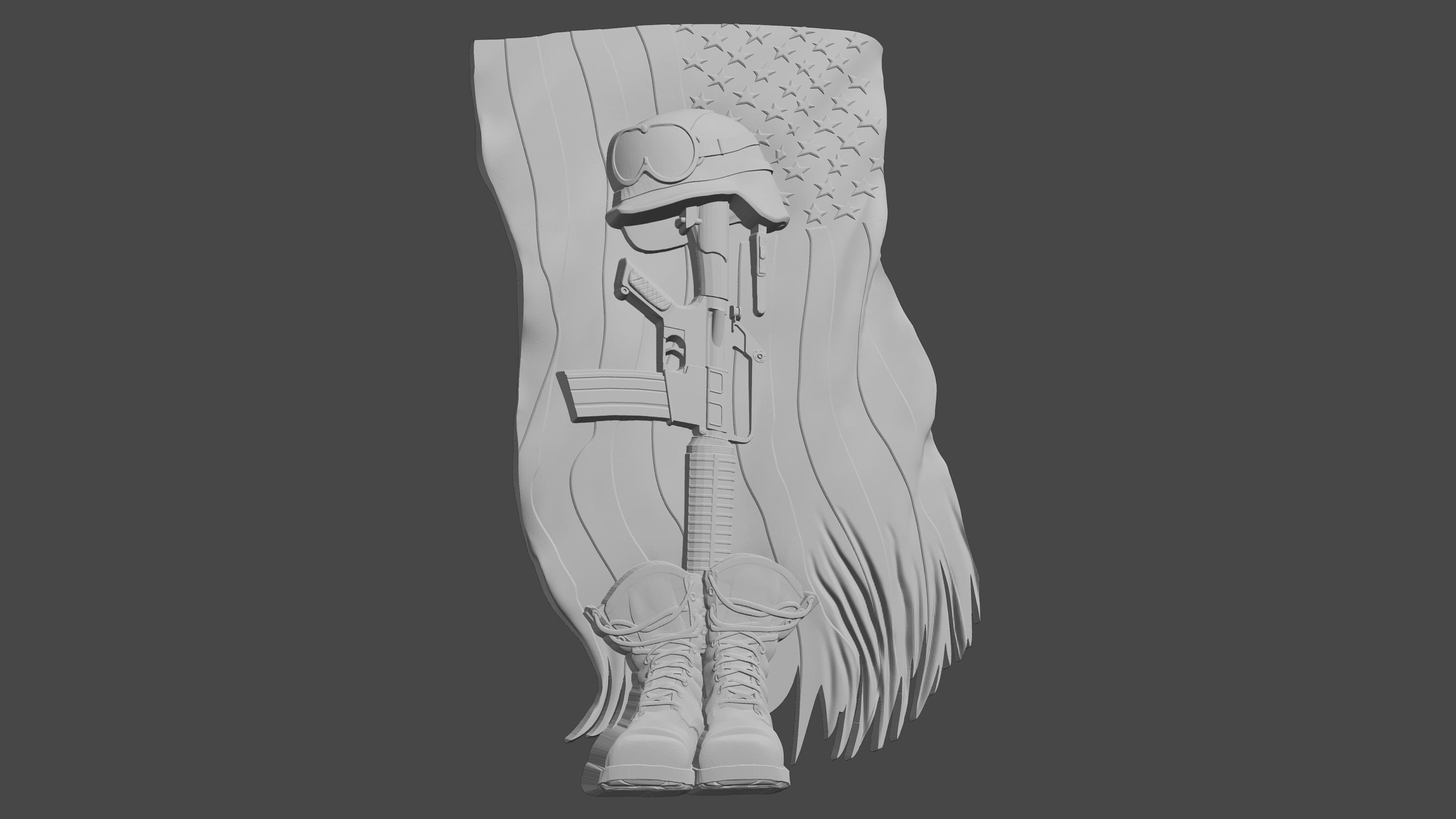 Patriotic Military Tribute STL File for CNC Wood Carving - Etsy