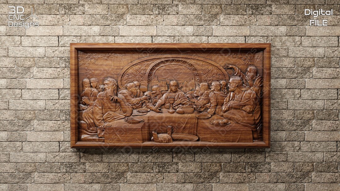 The Last Supper V2 - STL File for CNC Wood Carving - Etsy