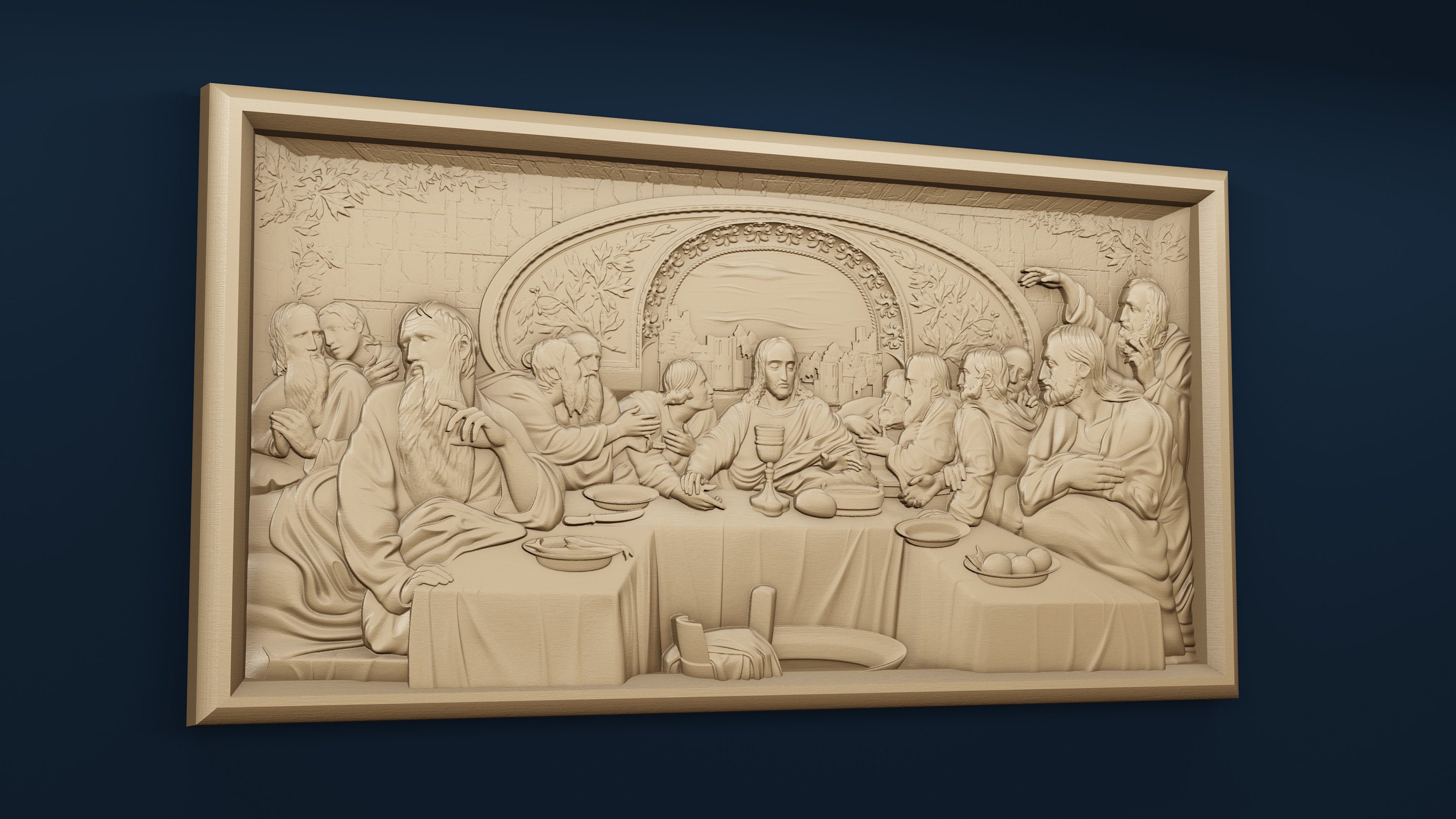 The Last Supper V2 - STL File for CNC Wood Carving - Etsy