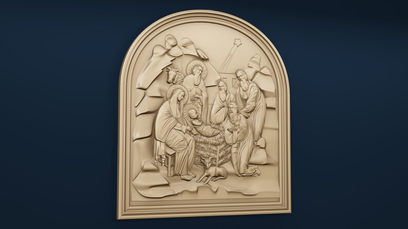 Nativity Scene V2 STL File for CNC Wood Carving - Etsy