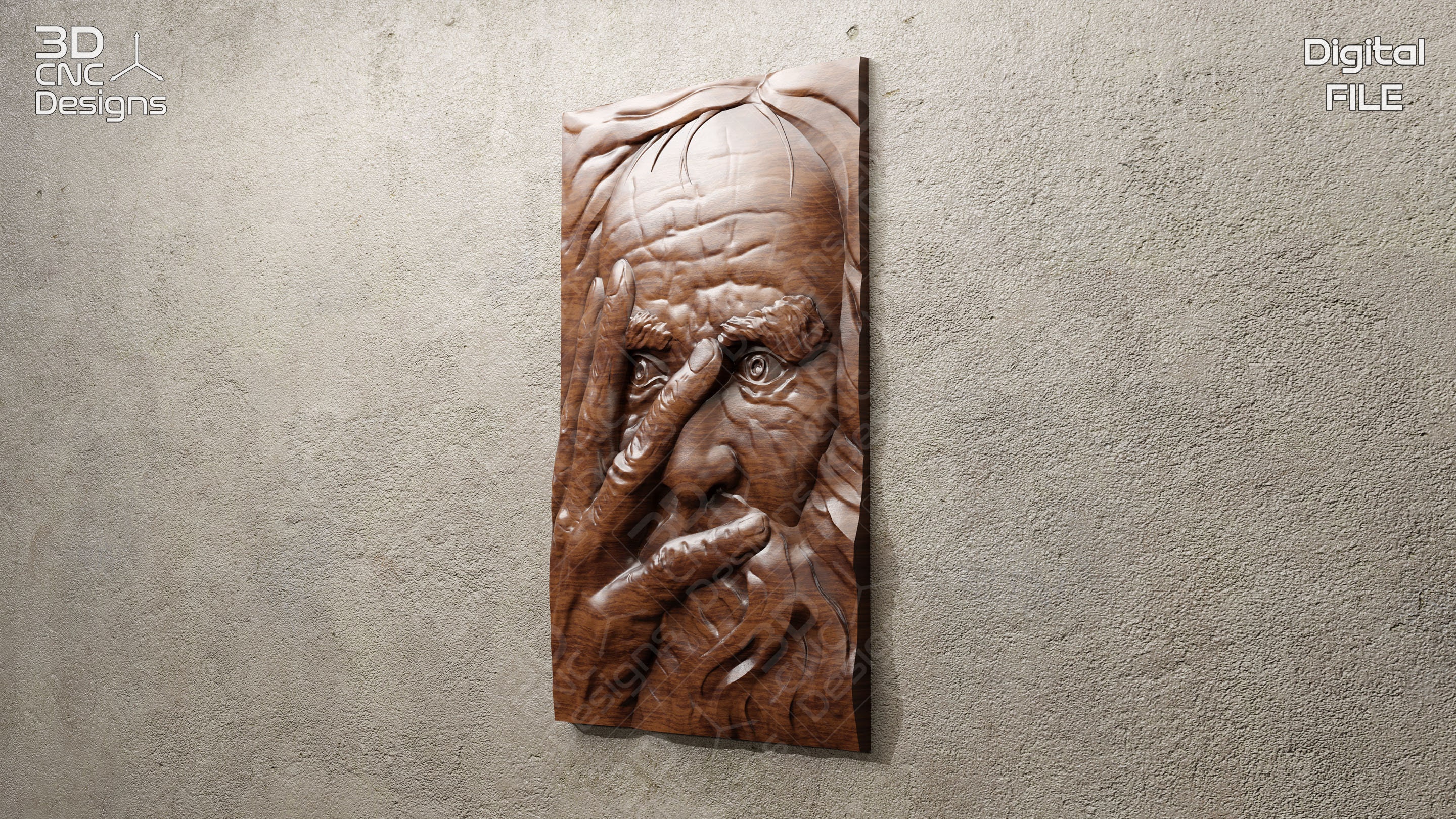 Old Man - STL File for CNC Wood Carving - Etsy