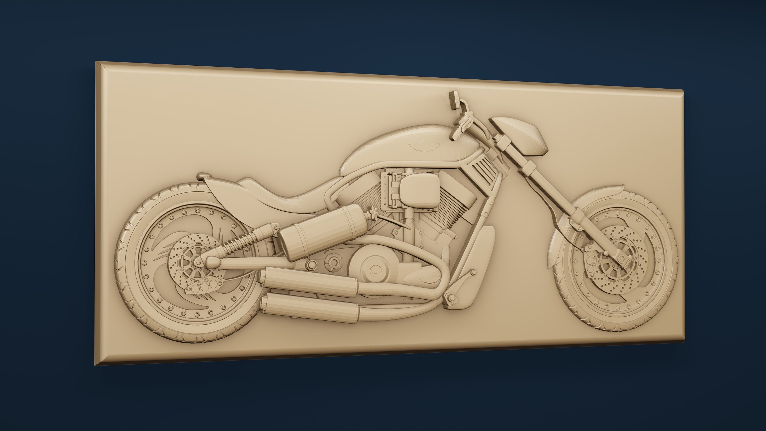 Motorcycle STL File for CNC Wood Carving - Etsy