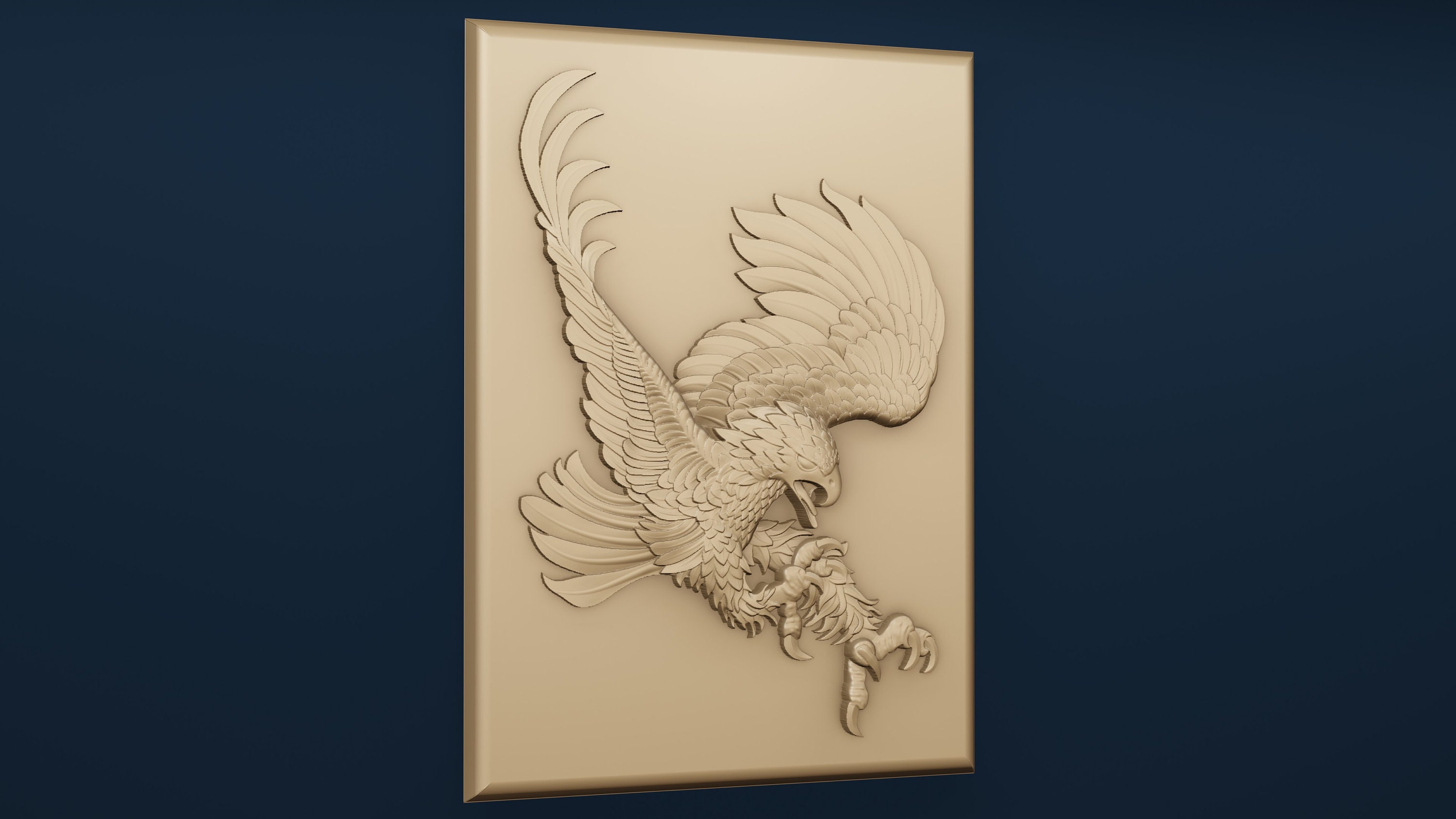 Eagle STL File for CNC Wood Carving - Etsy