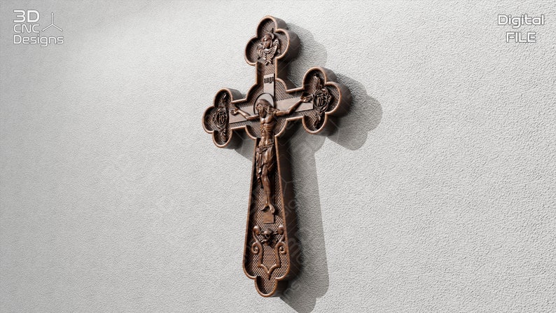 Jesus Cross STL File for CNC Wood Carving - Etsy