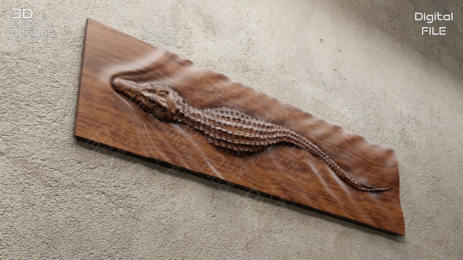 Crocodile - STL File for CNC Wood Carving - Etsy