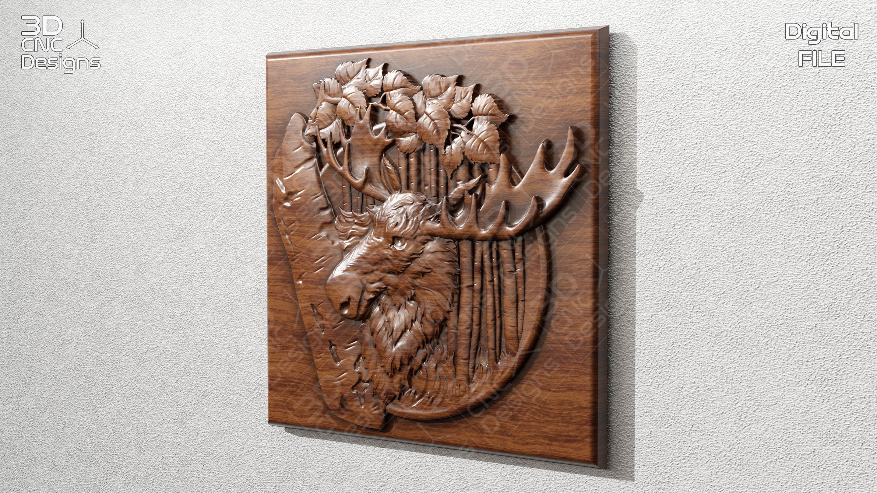Moose STL File for CNC Wood Carving - Etsy
