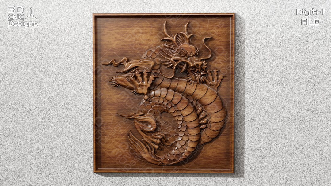 Chinese Dragon V2 - STL File for CNC Wood Carving - Etsy