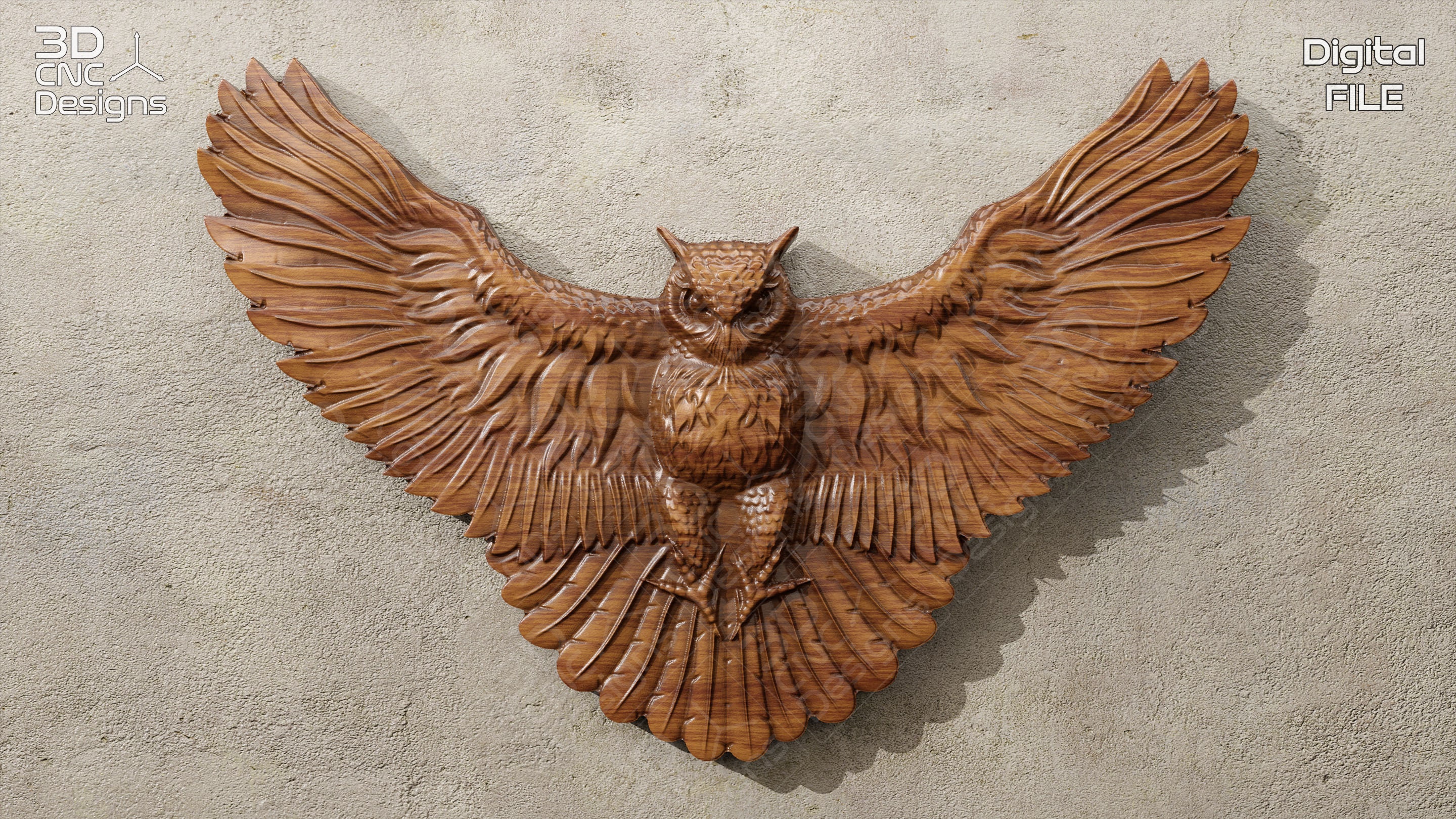 Owl V2 STL File for CNC Wood Carving - Etsy
