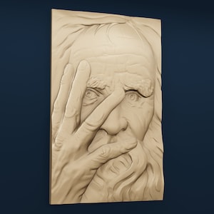 Old Man - STL File for CNC Wood Carving - Etsy
