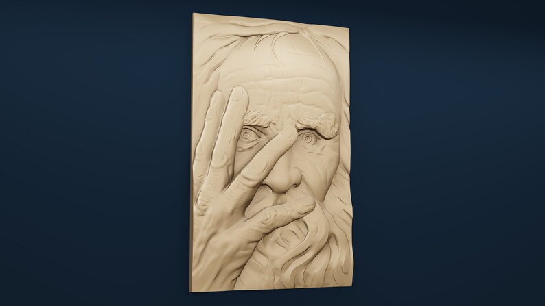 Old Man - STL File for CNC Wood Carving - Etsy