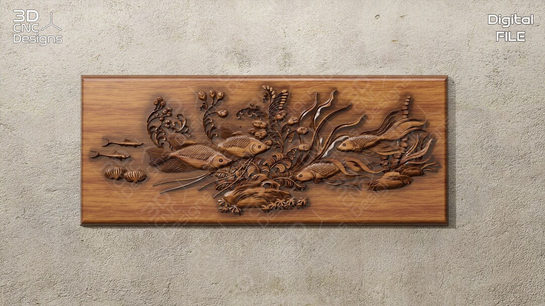 Underwater Fish - STL File for CNC Wood Carving - Etsy