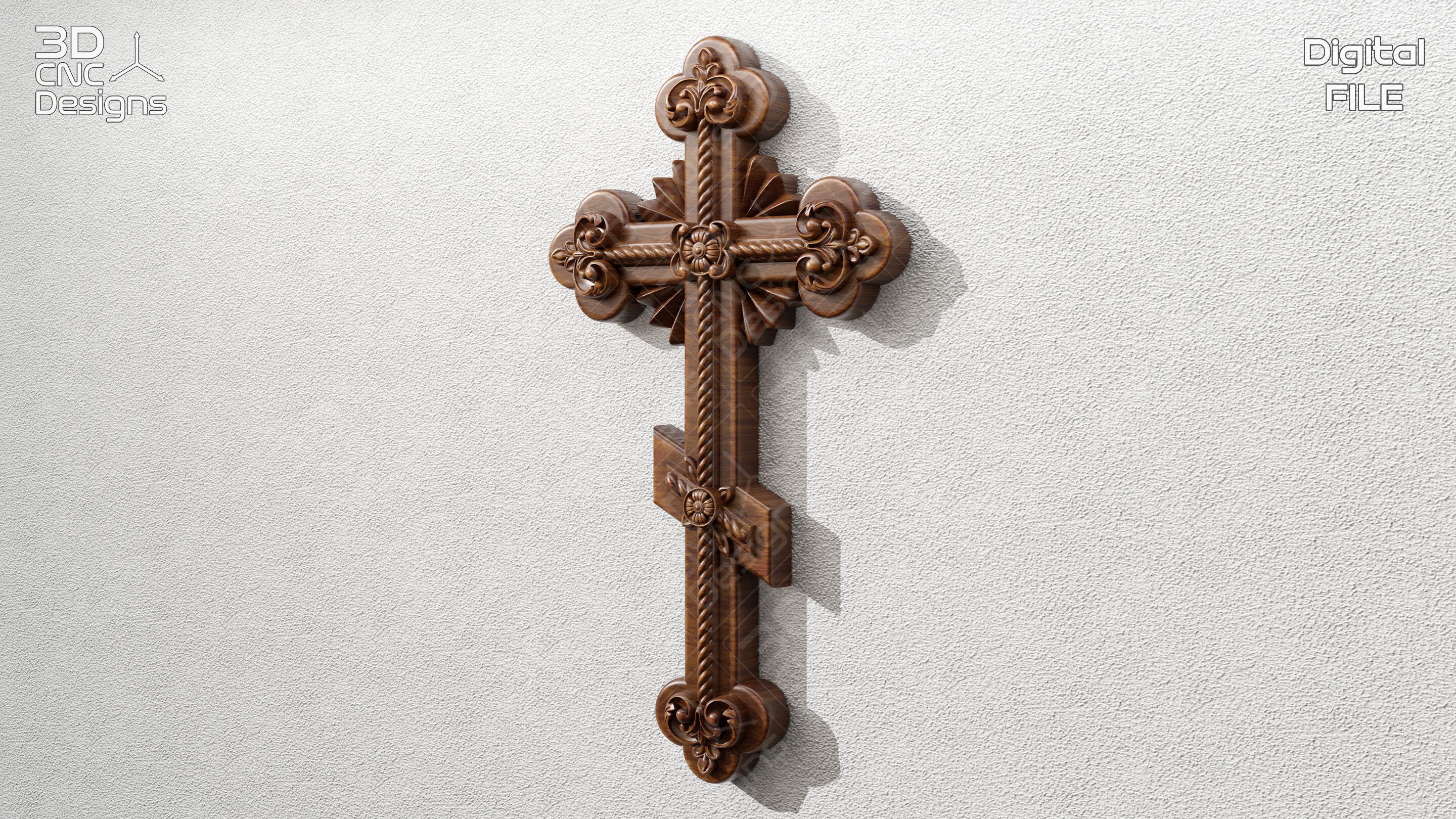 Jesus Cross V3 - STL File for CNC Wood Carving - Etsy