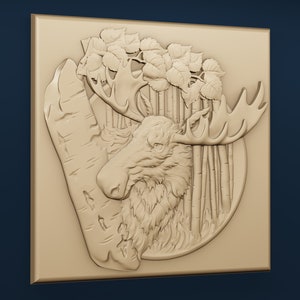 Moose - STL File for CNC Wood Carving - Etsy