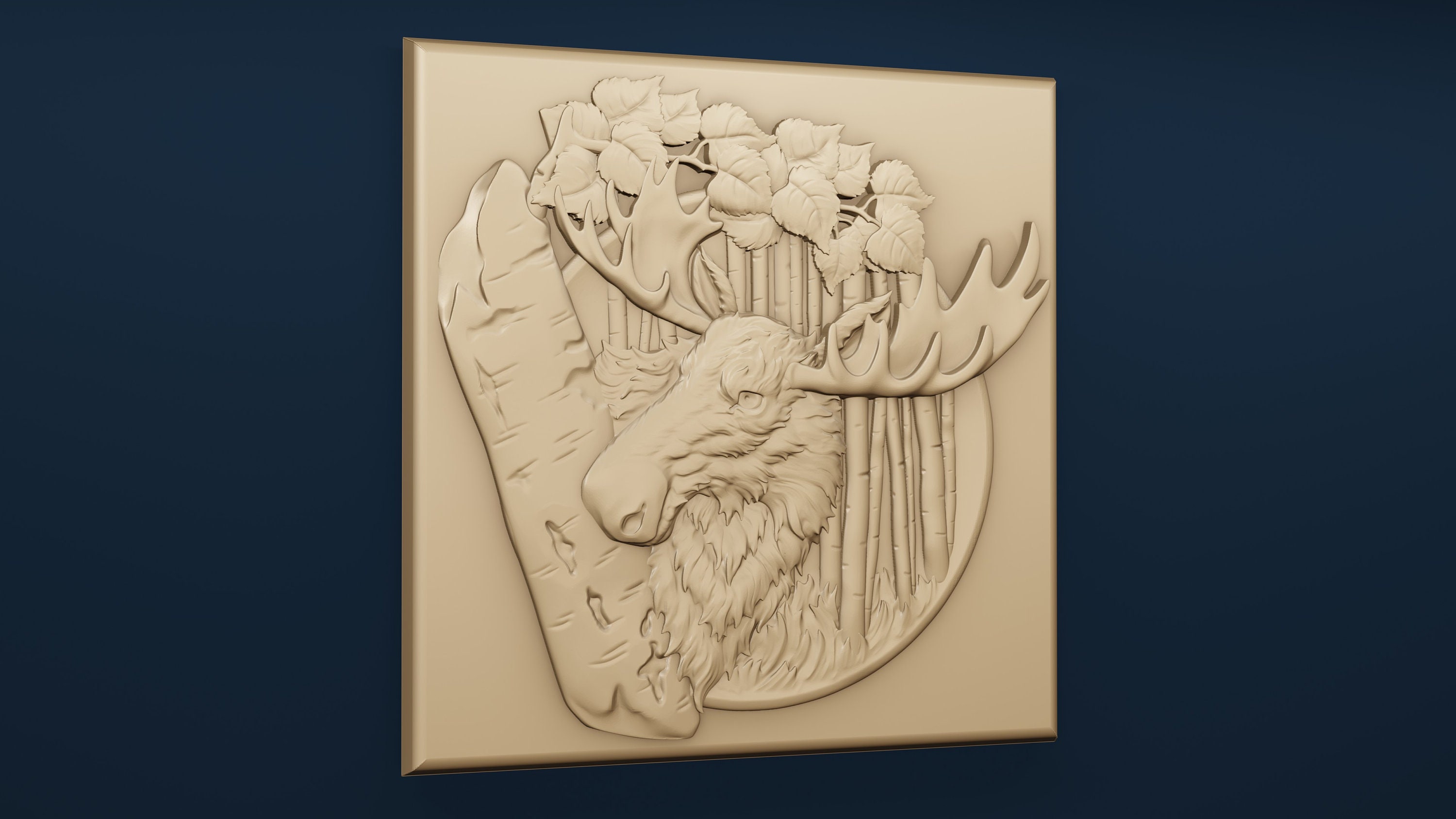 Moose STL File for CNC Wood Carving - Etsy