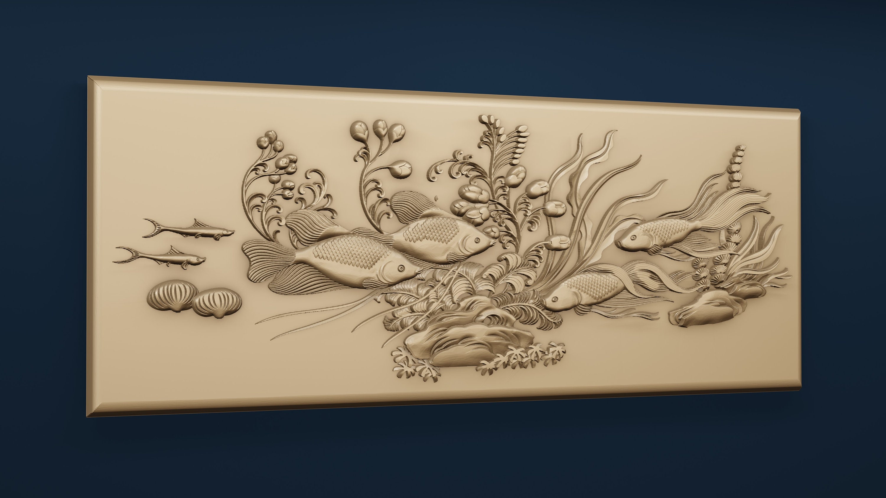 Underwater Fish STL File for CNC Wood Carving - Etsy