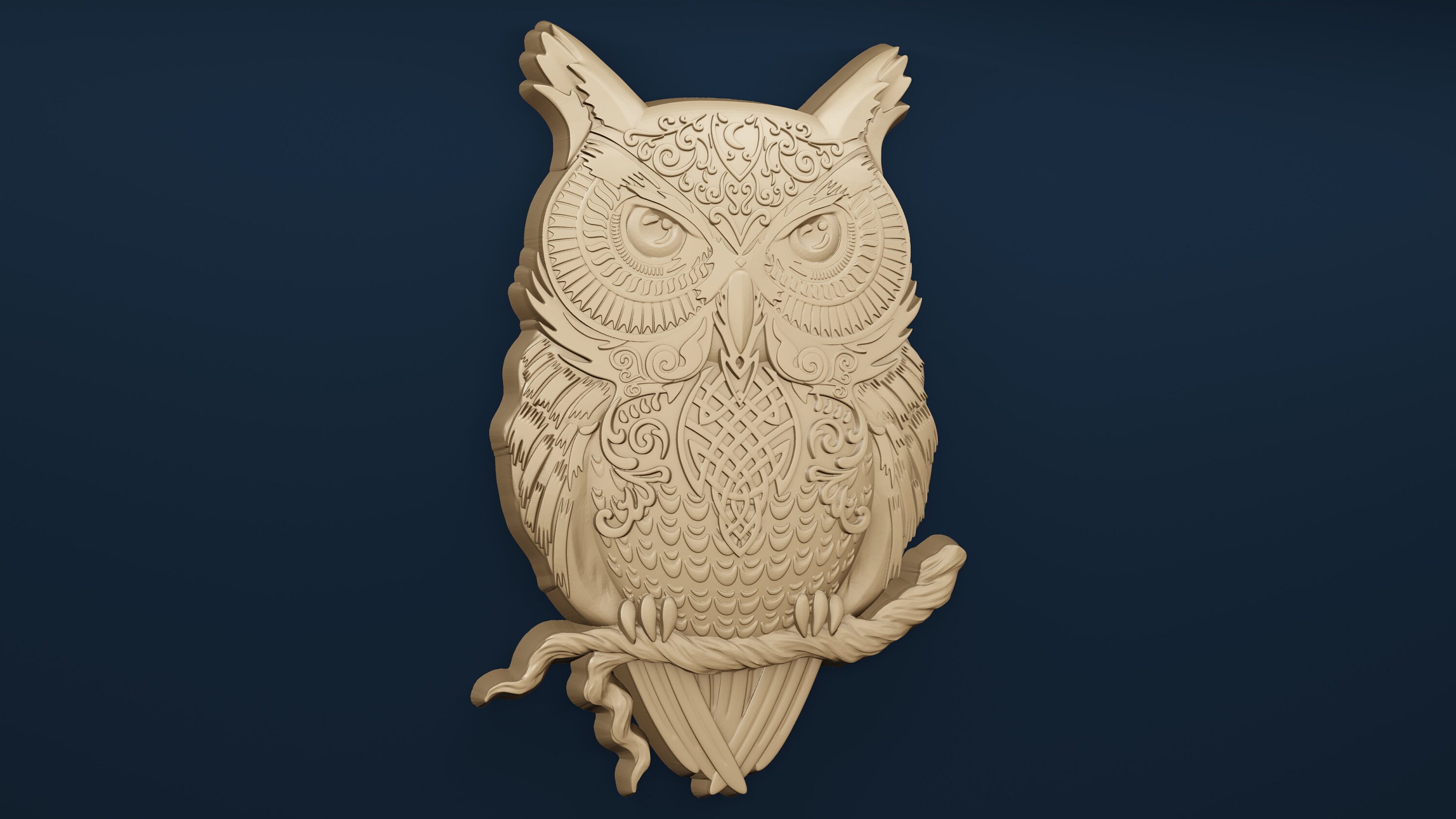 Owl STL File for CNC Wood Carving - Etsy