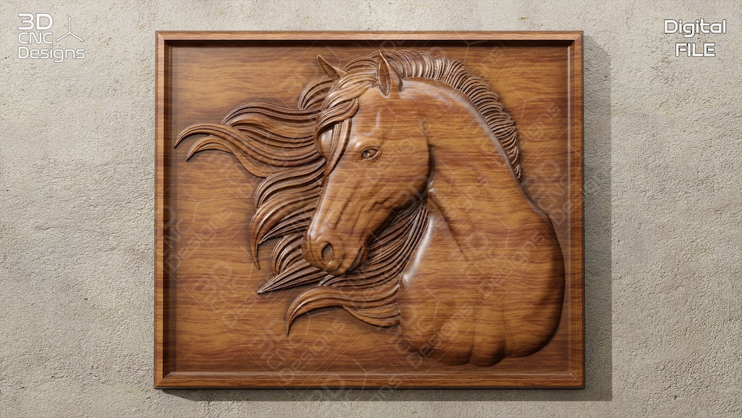 Horse V4 - STL File for CNC Wood Carving - Etsy