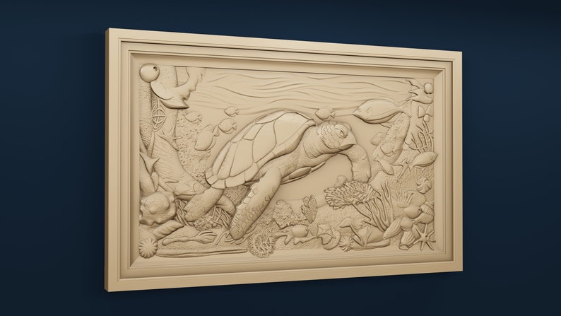 Sea Turtle STL File for CNC Wood Carving - Etsy Canada