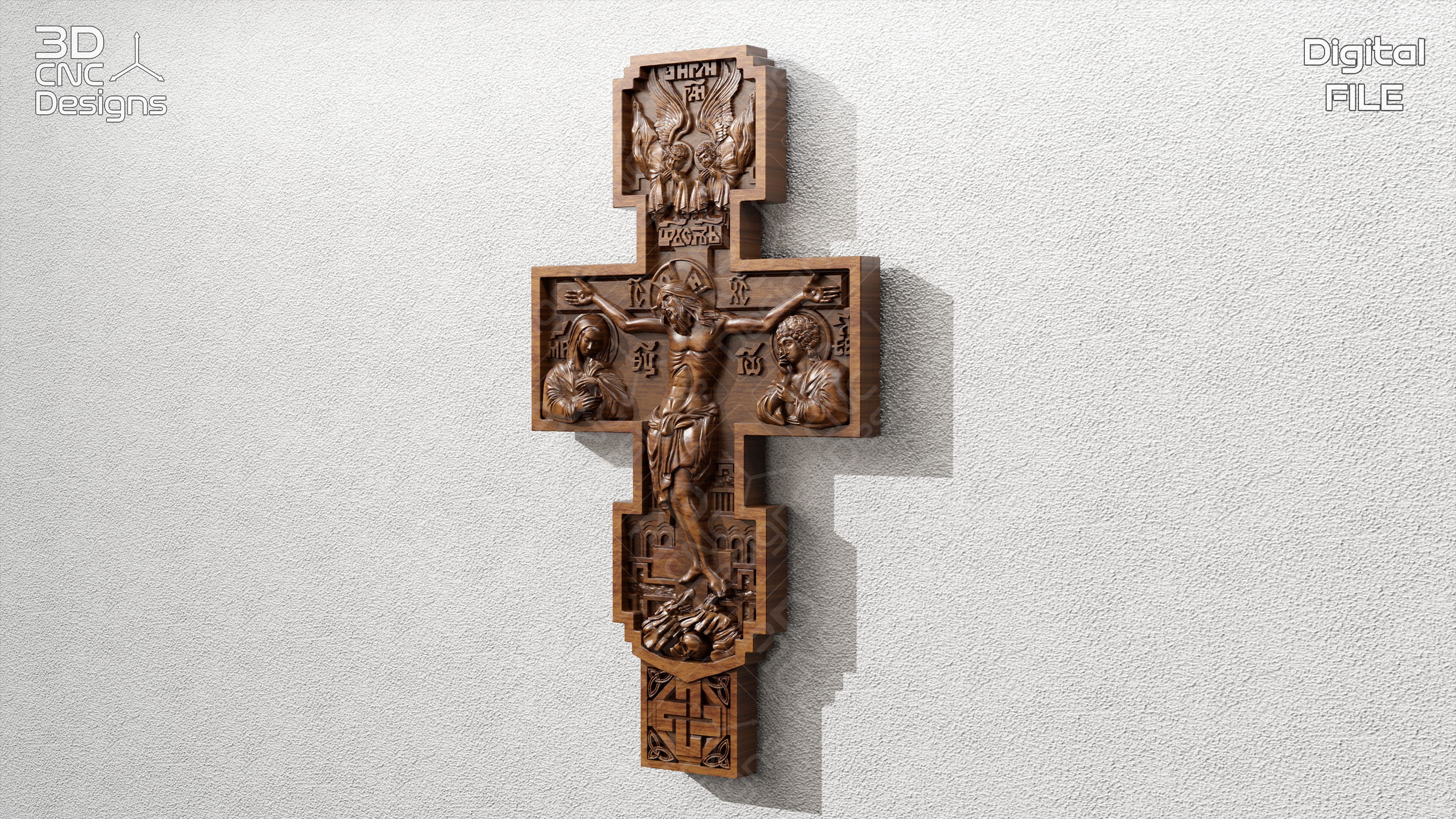Jesus Cross V4 STL File for CNC Wood Carving - Etsy