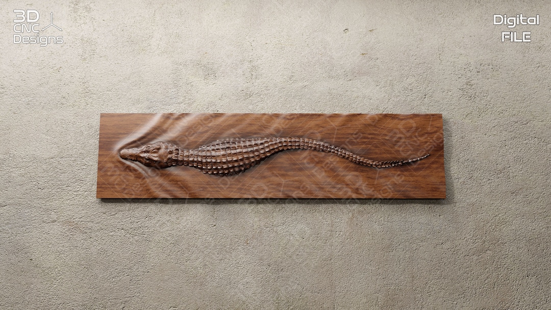 Crocodile - STL File for CNC Wood Carving - Etsy