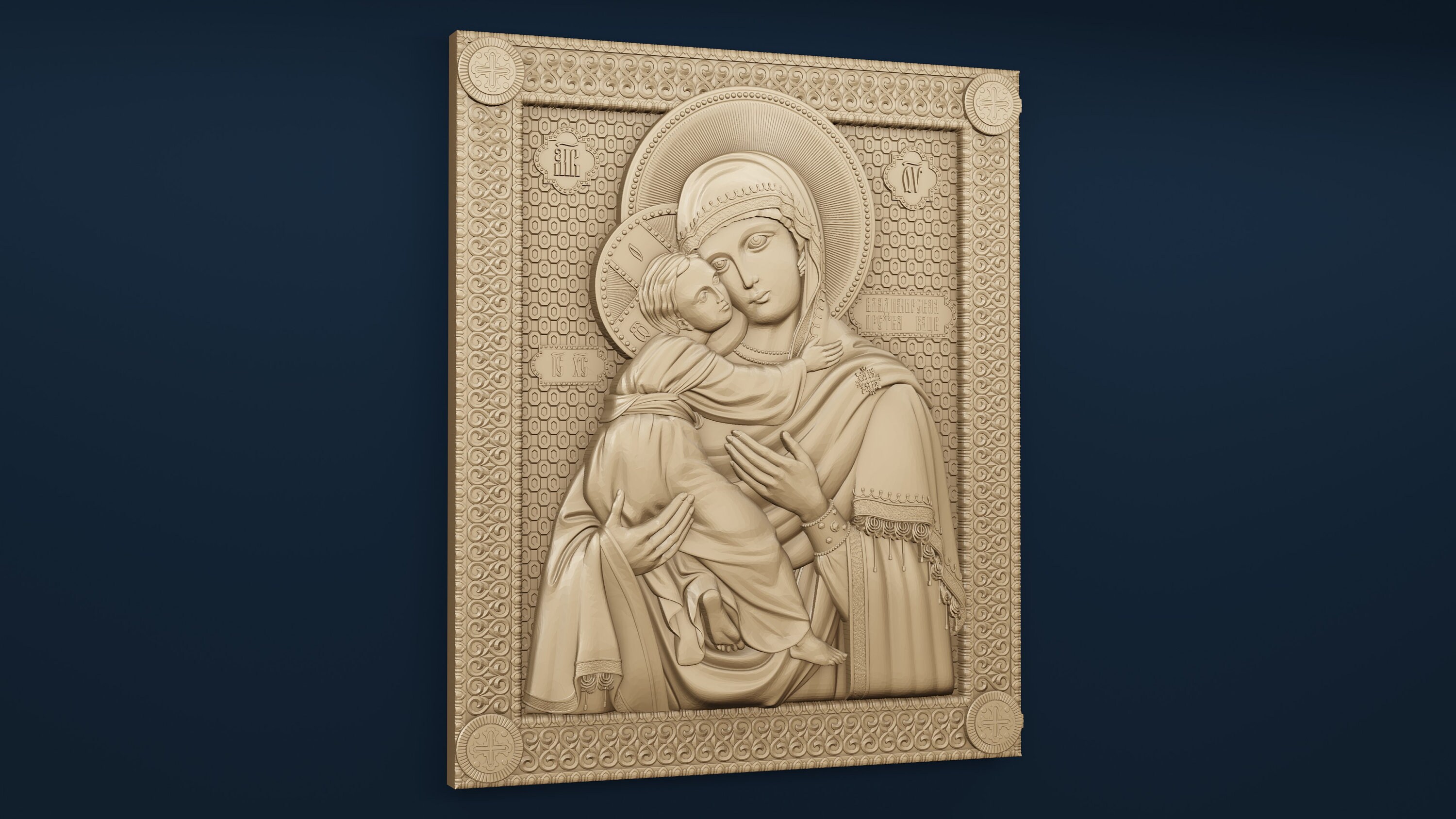 Religious Icon STL File for CNC Wood Carving - Etsy