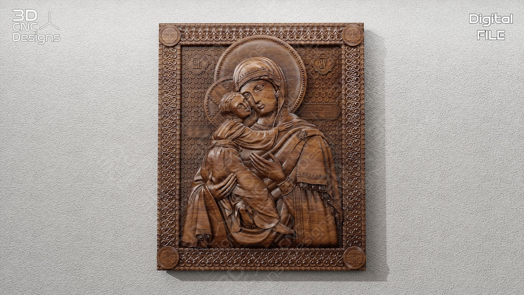 Religious Icon - STL File for CNC Wood Carving - Etsy