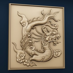 Chinese Dragon - STL File for CNC Wood Carving - Etsy