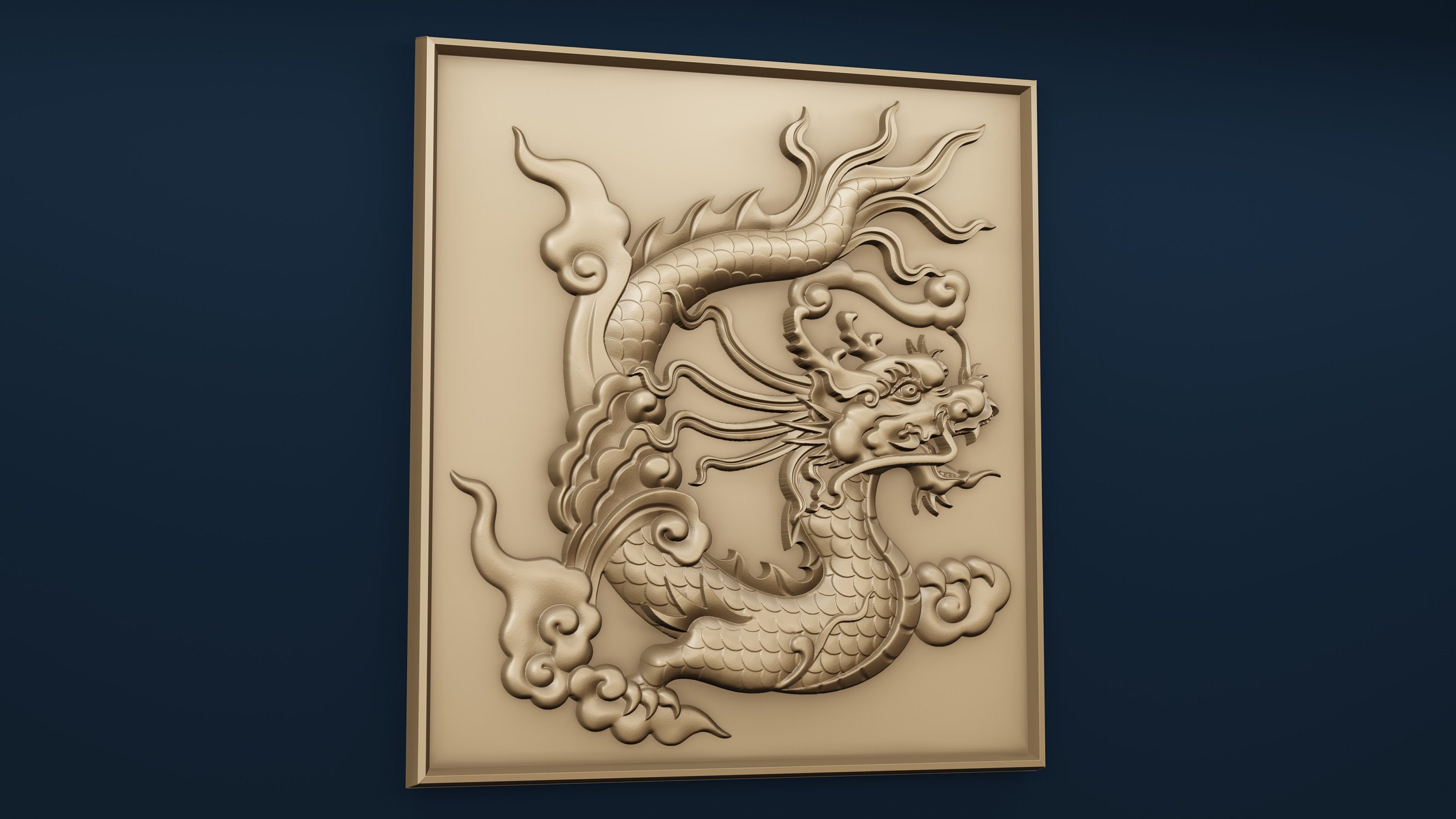 Chinese Dragon STL File for CNC Wood Carving - Etsy