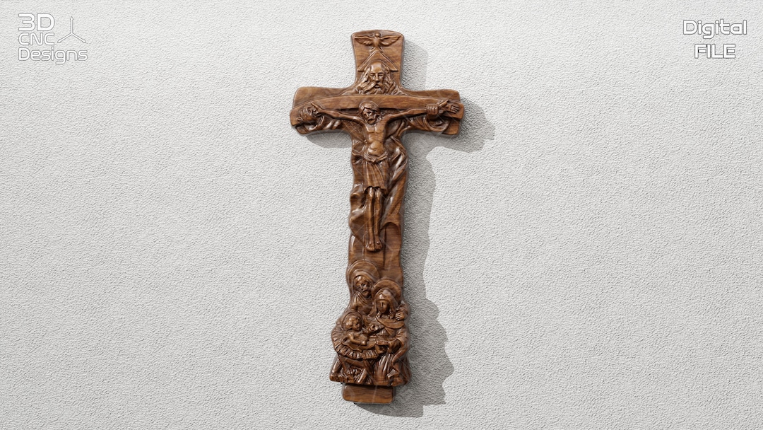 Jesus Cross V2 - STL File for CNC Wood Carving - Etsy