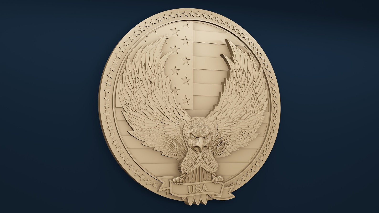 USA Eagle STL File for CNC Wood Carving - Etsy