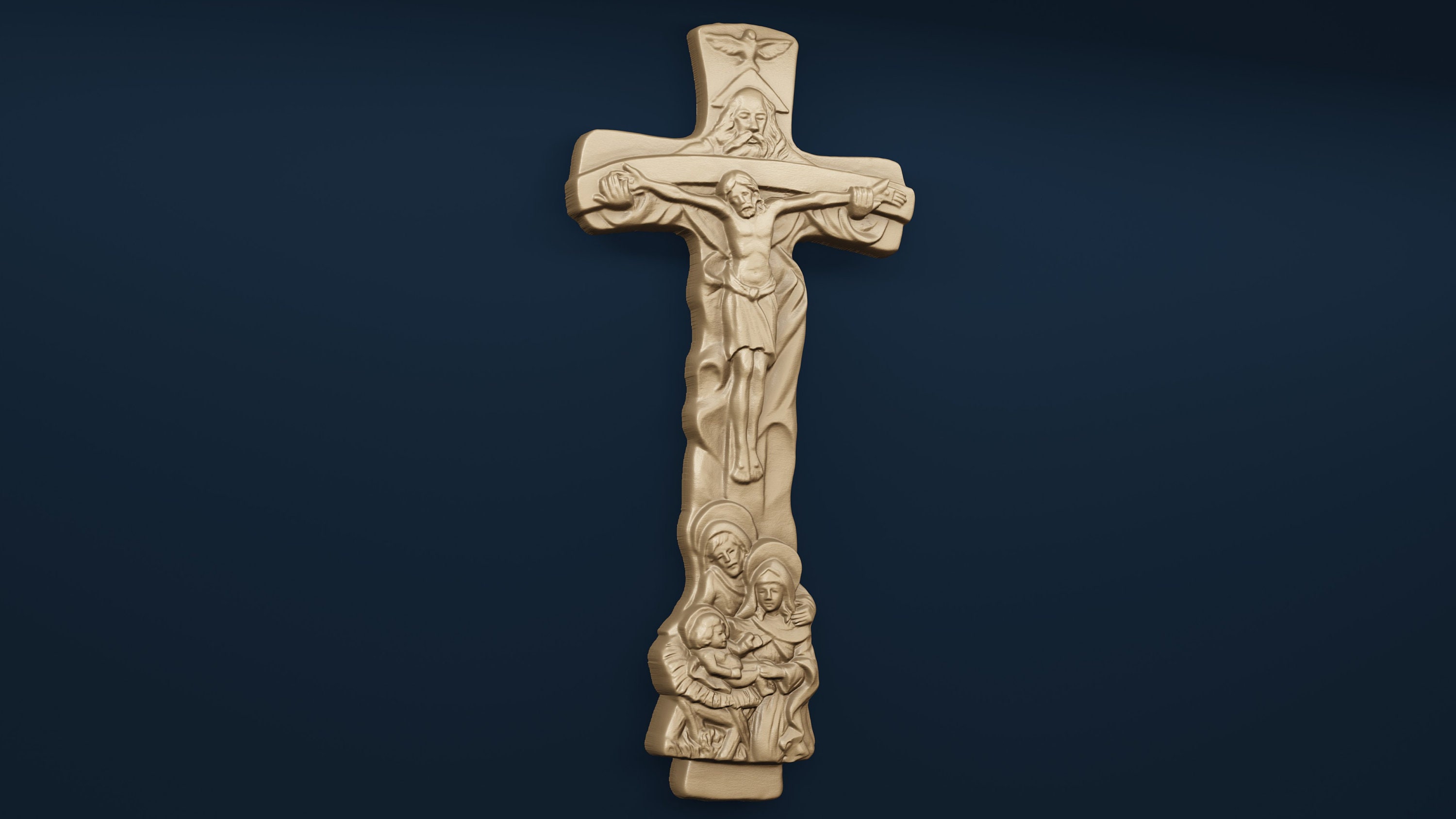 Jesus Cross V2 - STL File for CNC Wood Carving - Etsy