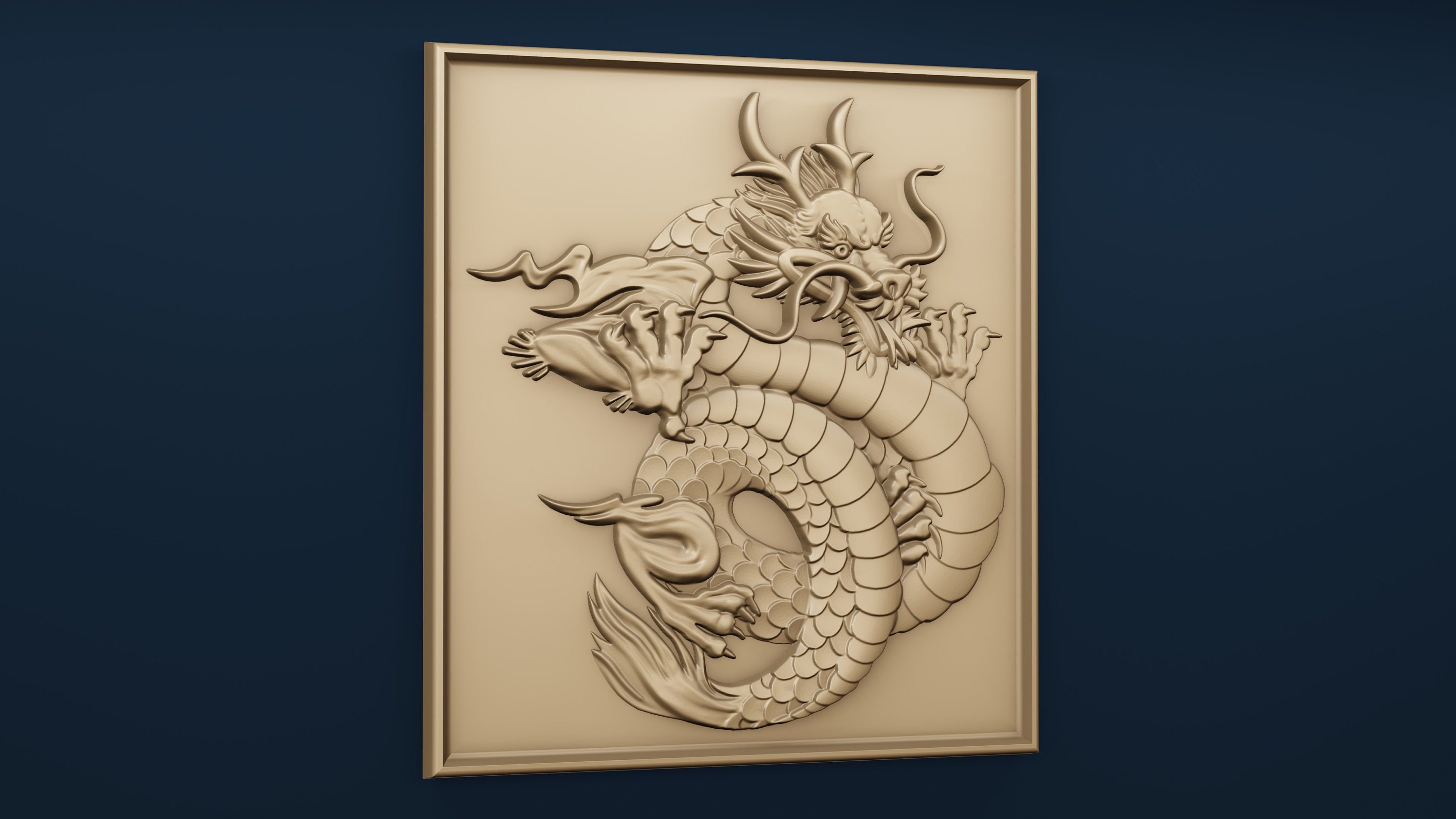 Chinese Dragon V2 - STL File for CNC Wood Carving - Etsy