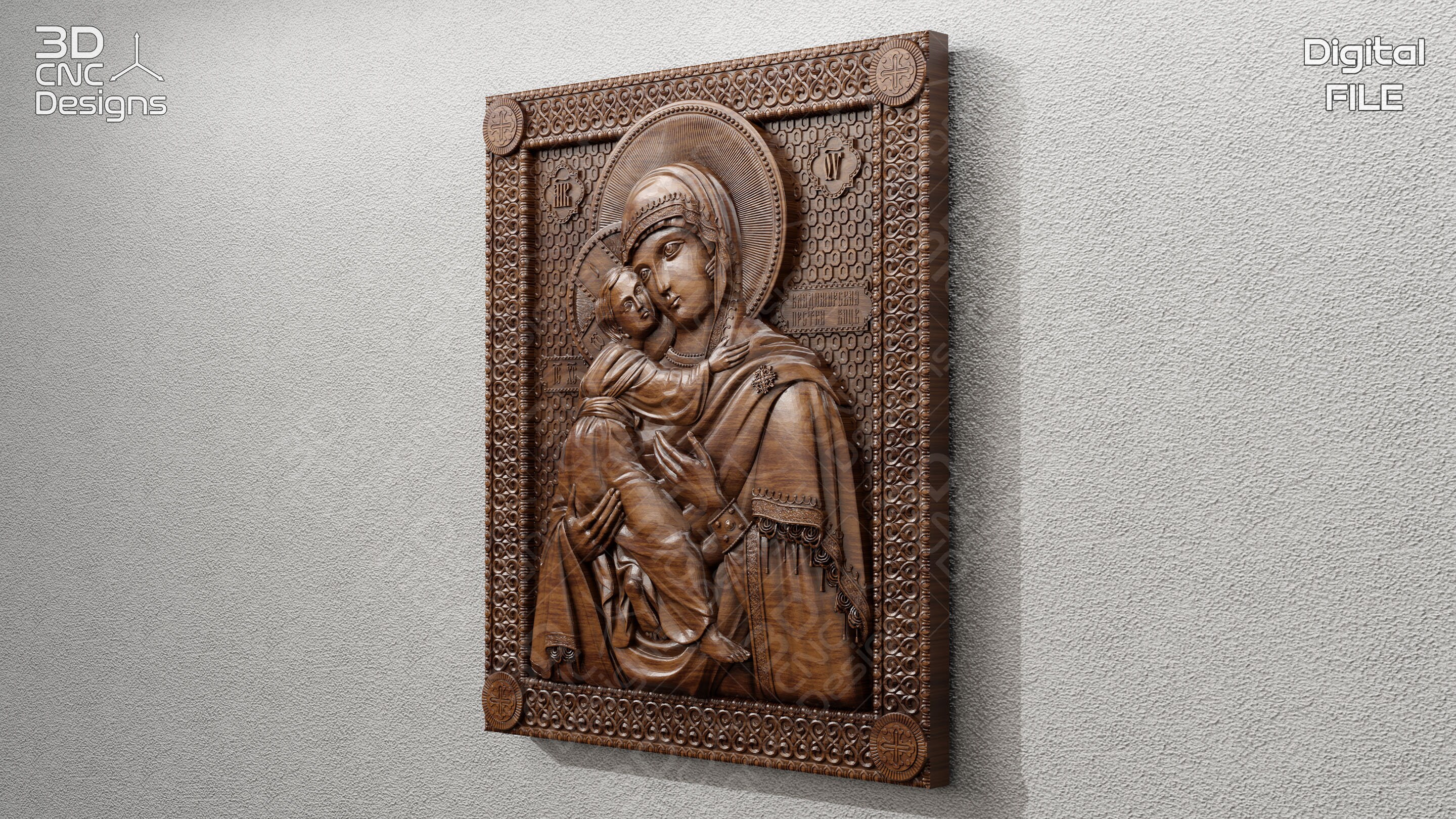 Religious Icon STL File for CNC Wood Carving - Etsy