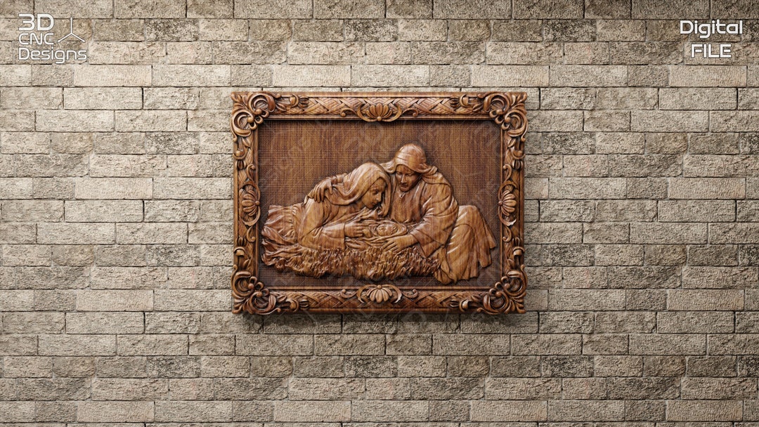 Baby Jesus Scene - STL File for CNC Wood Carving - Etsy